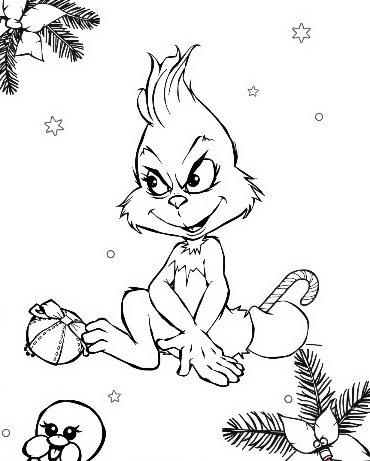 Baby Grinch Coloring Page - Free Printable