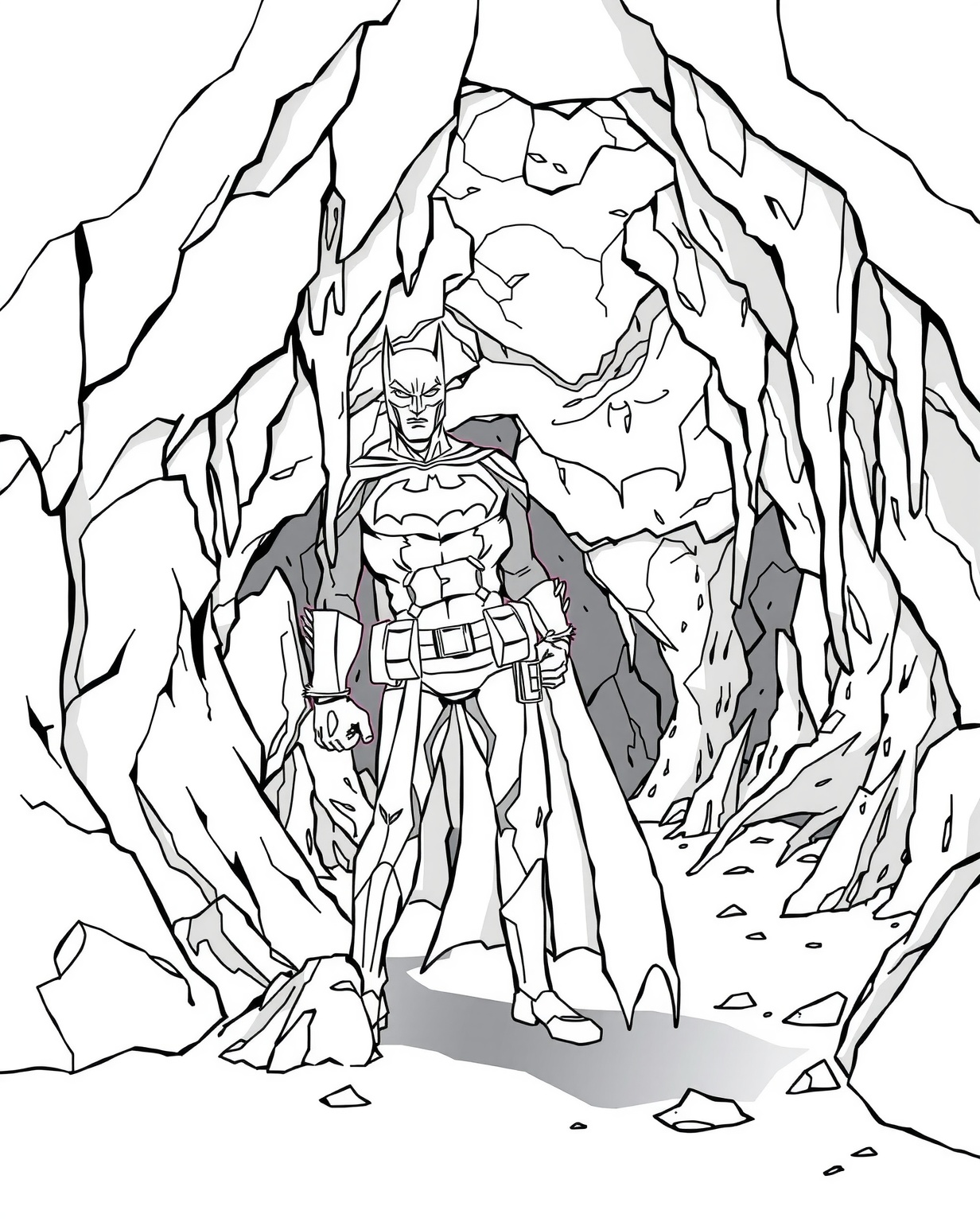 Coloring Bat Cave Missouri Pages Drawing Hanging Printable Civil War ...