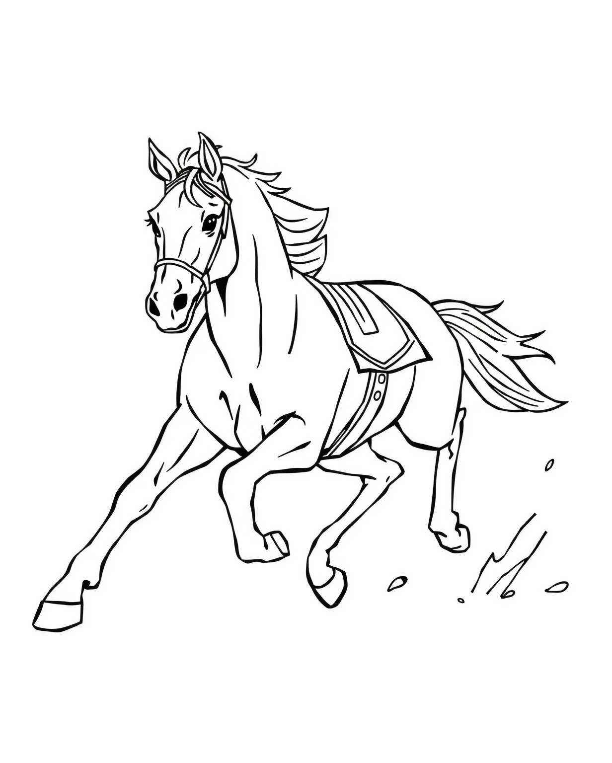 Derby Horse Coloring Page - Free Printable
