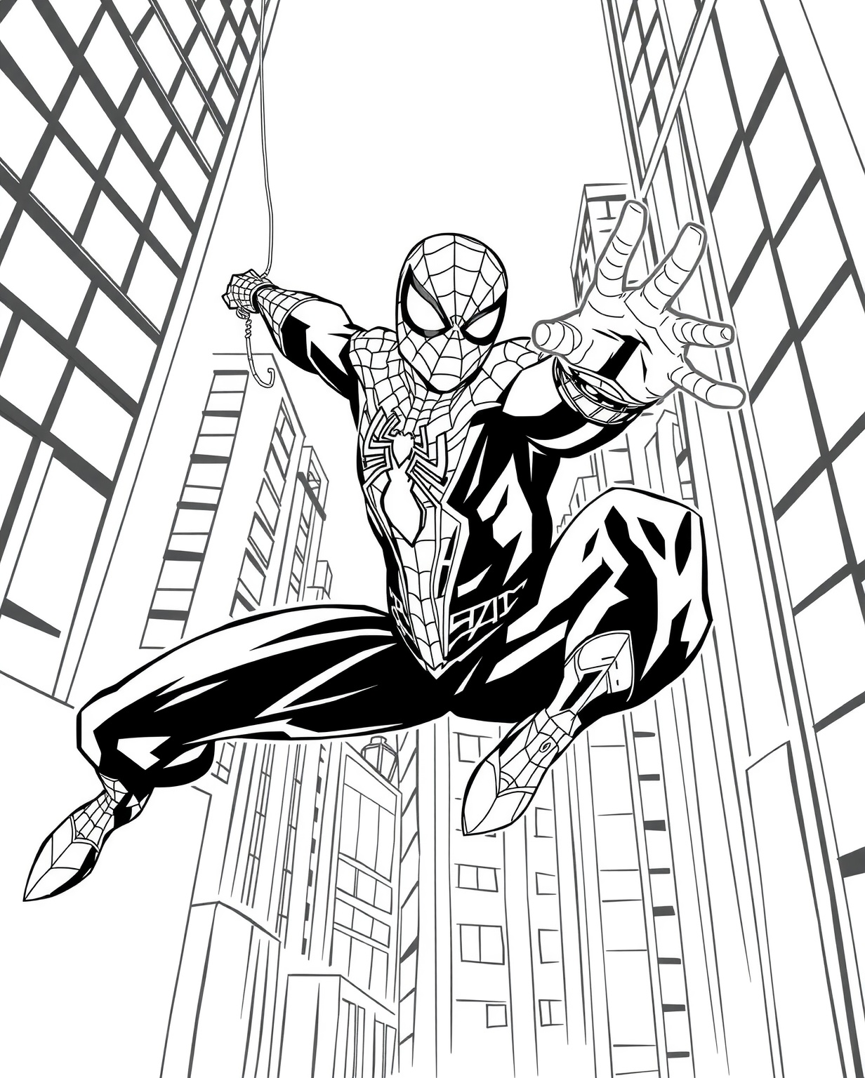 Spiderman Comic Coloring Page - Free Printable