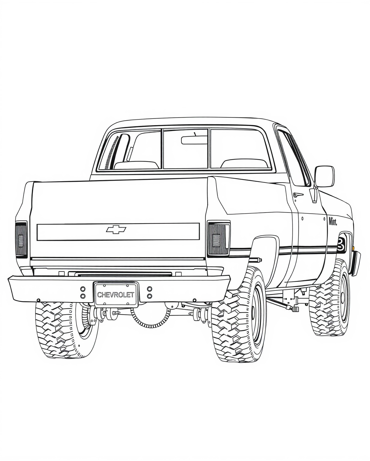 Chevy C10 Coloring Page Coloring Pages