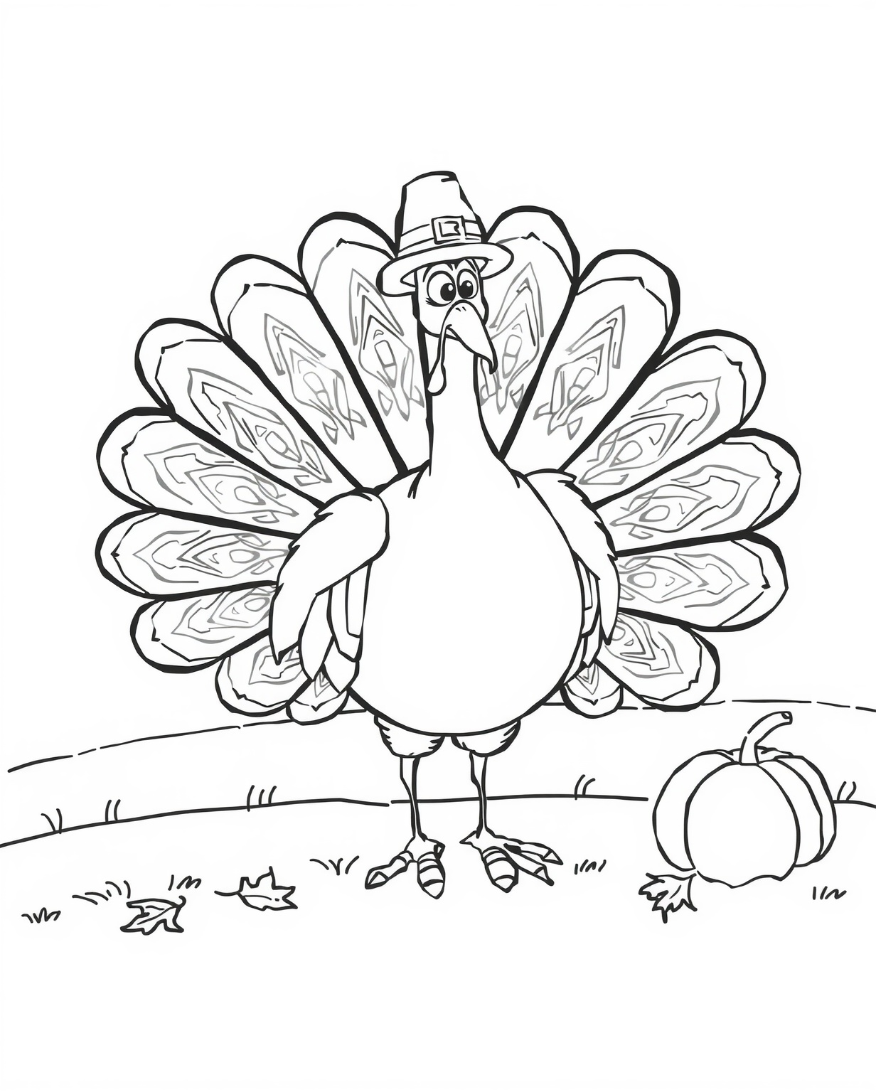 Thanksgiving Turkey Coloring Page - Free Printable